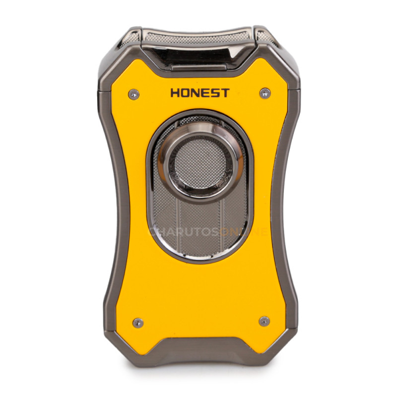 Isqueiro Honest 764 - Amarelo (4 Chamas)