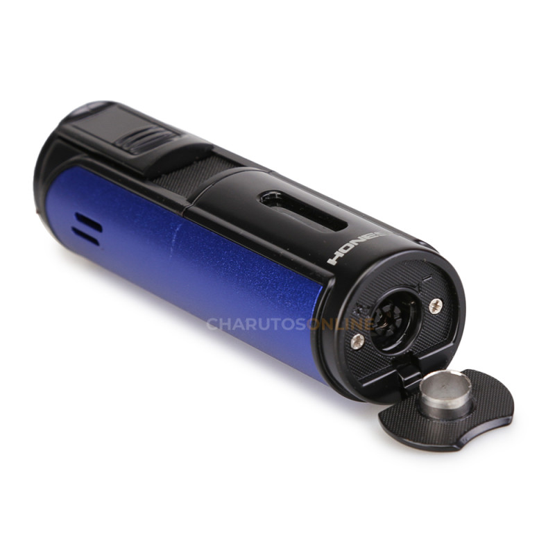 Isqueiro Maçarico Honest 465 - Azul (5 Chamas e Furador)