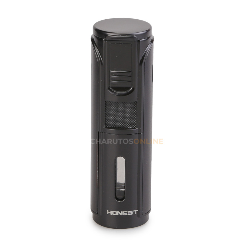 Isqueiro Maçarico Honest 465 - Preto (5 Chamas e Furador)
