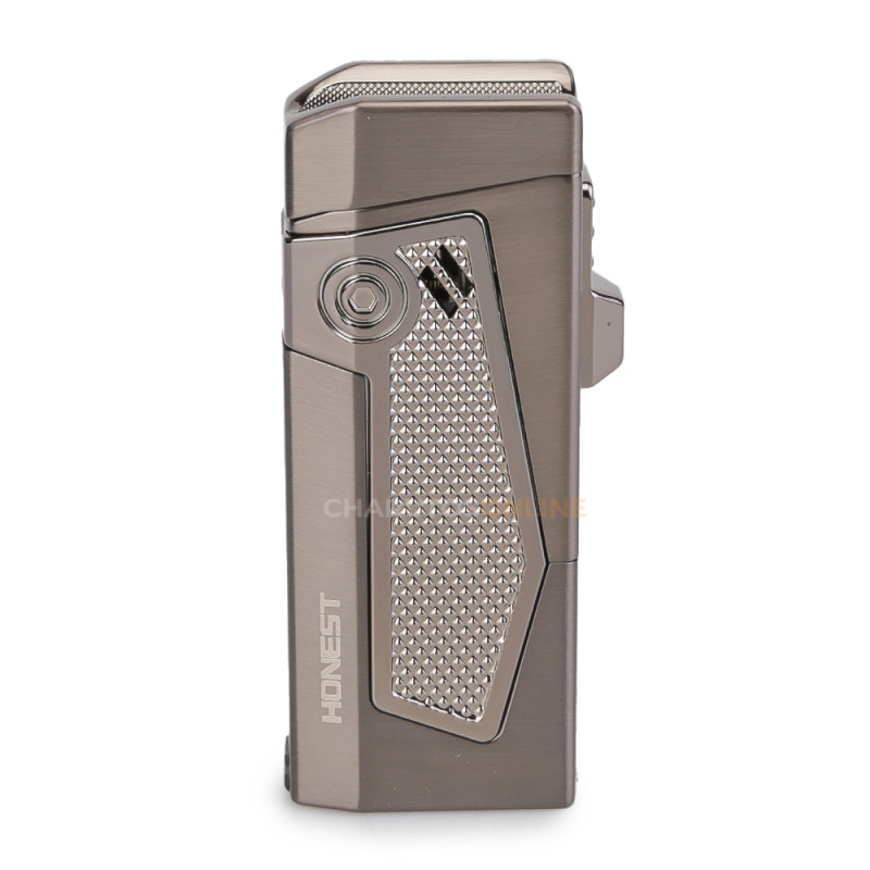 Isqueiro Maçarico Honest 769 - Chumbo (4 Chamas e Furador)