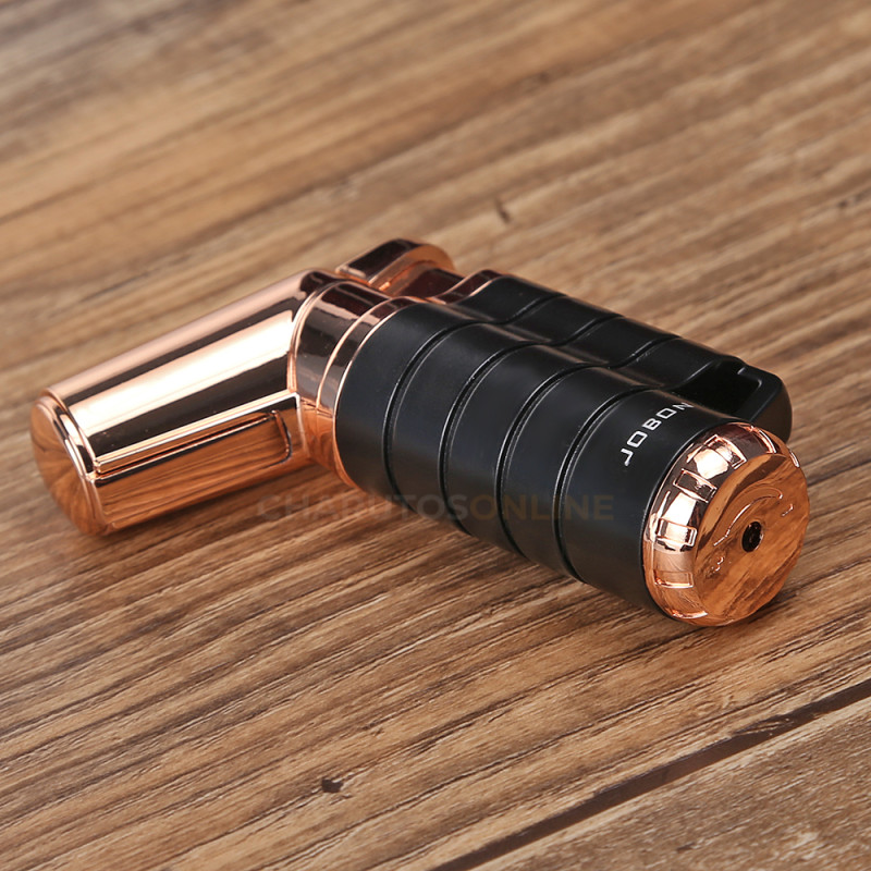 Isqueiro Maçarico Jobon - Preto e Dourado (3 Chamas)