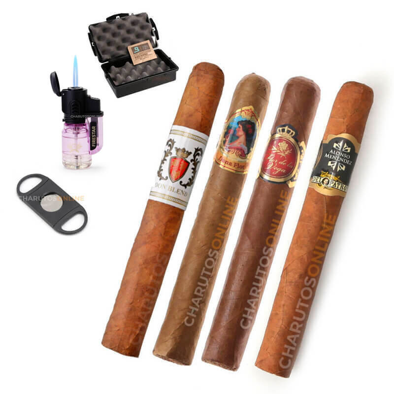 Kit Charutos Suaves para Iniciantes - Coronas (com caixa Umidora)