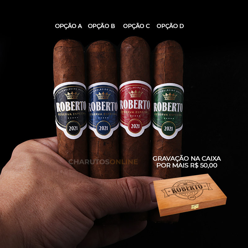 Charutos Personalizados Nacional Premium - Caixa com 10